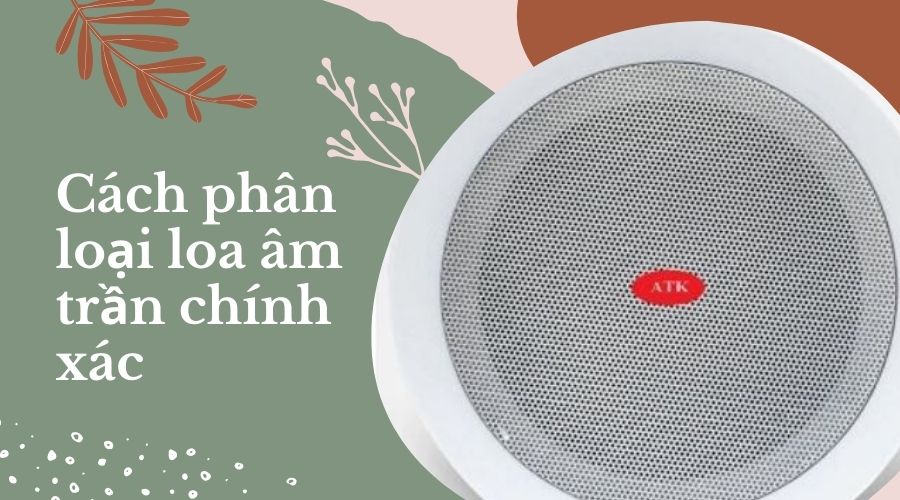 Cách phân loại loa âm trần chính xác